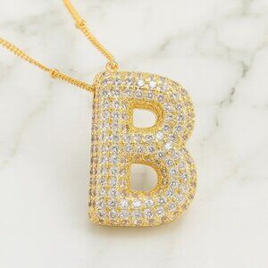 Jewelry | Hailey Bubble Bling Letter Necklace | Poshmark